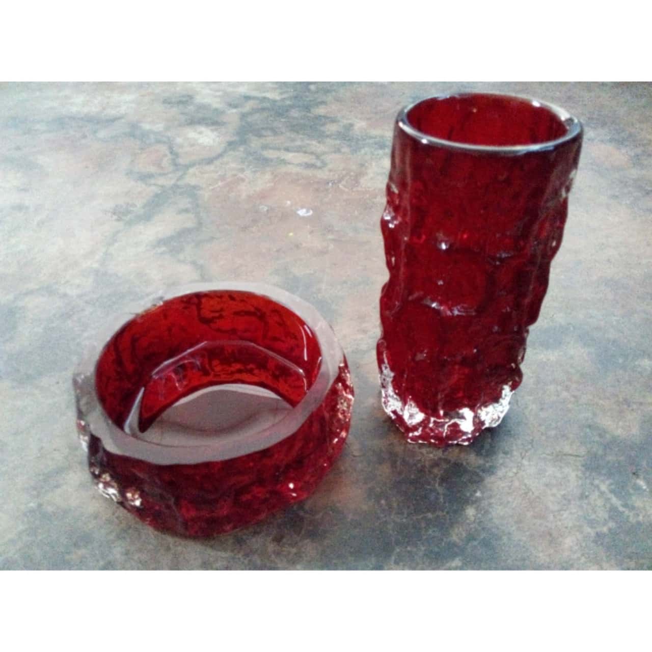 Ruby Red Vase & Bowl Set(s)