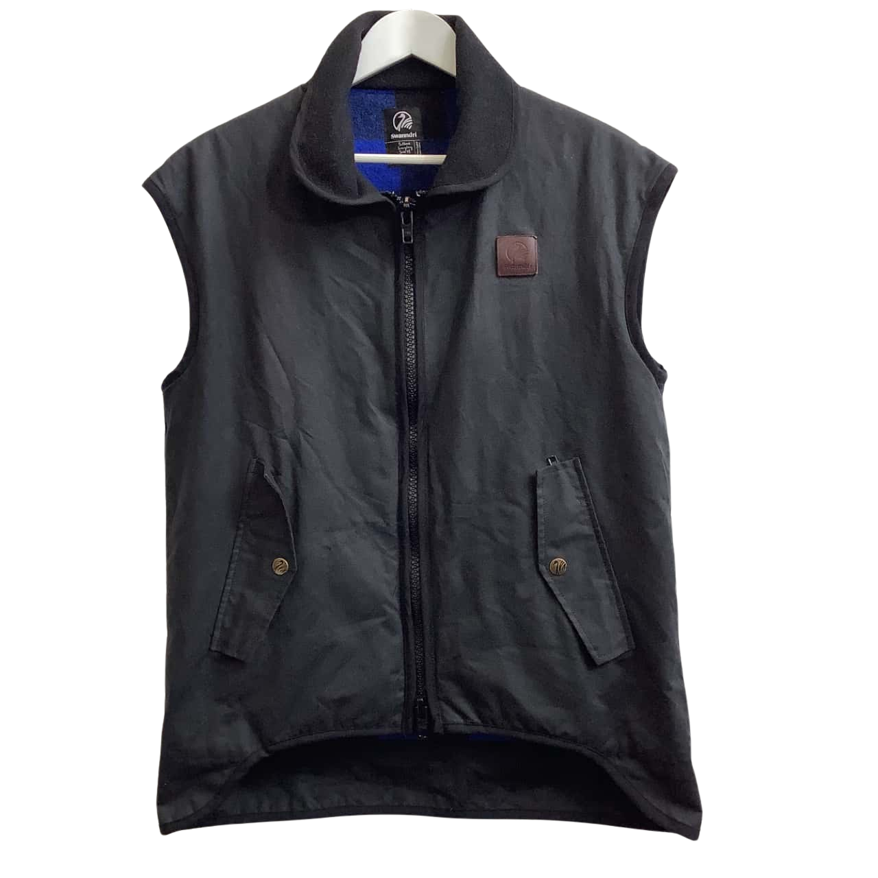 Swanndri Mens Label S Waxed Outdoor Vest Jacket Black