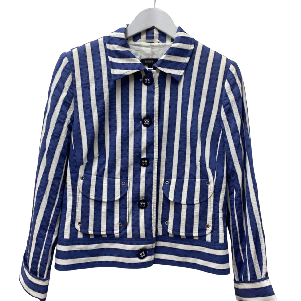 Basler Womens Size 38 Cropped Jacket Striped (s)