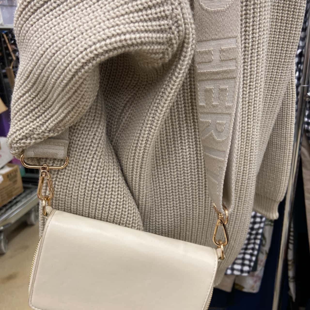 Seed Womens Cross Body Bag Beige