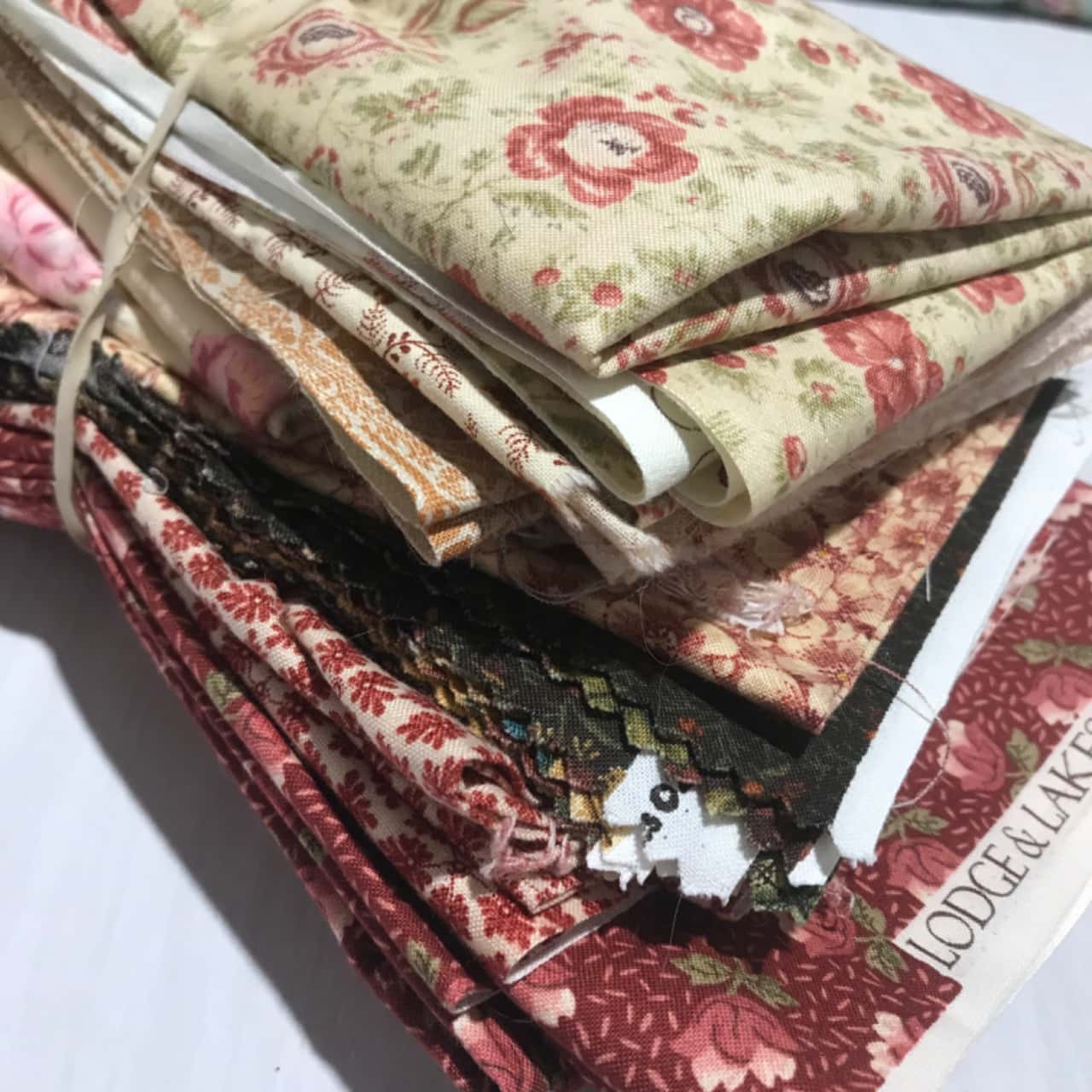 Assorted Fabrics/Different Sizes and Colours suitable for Patchwork