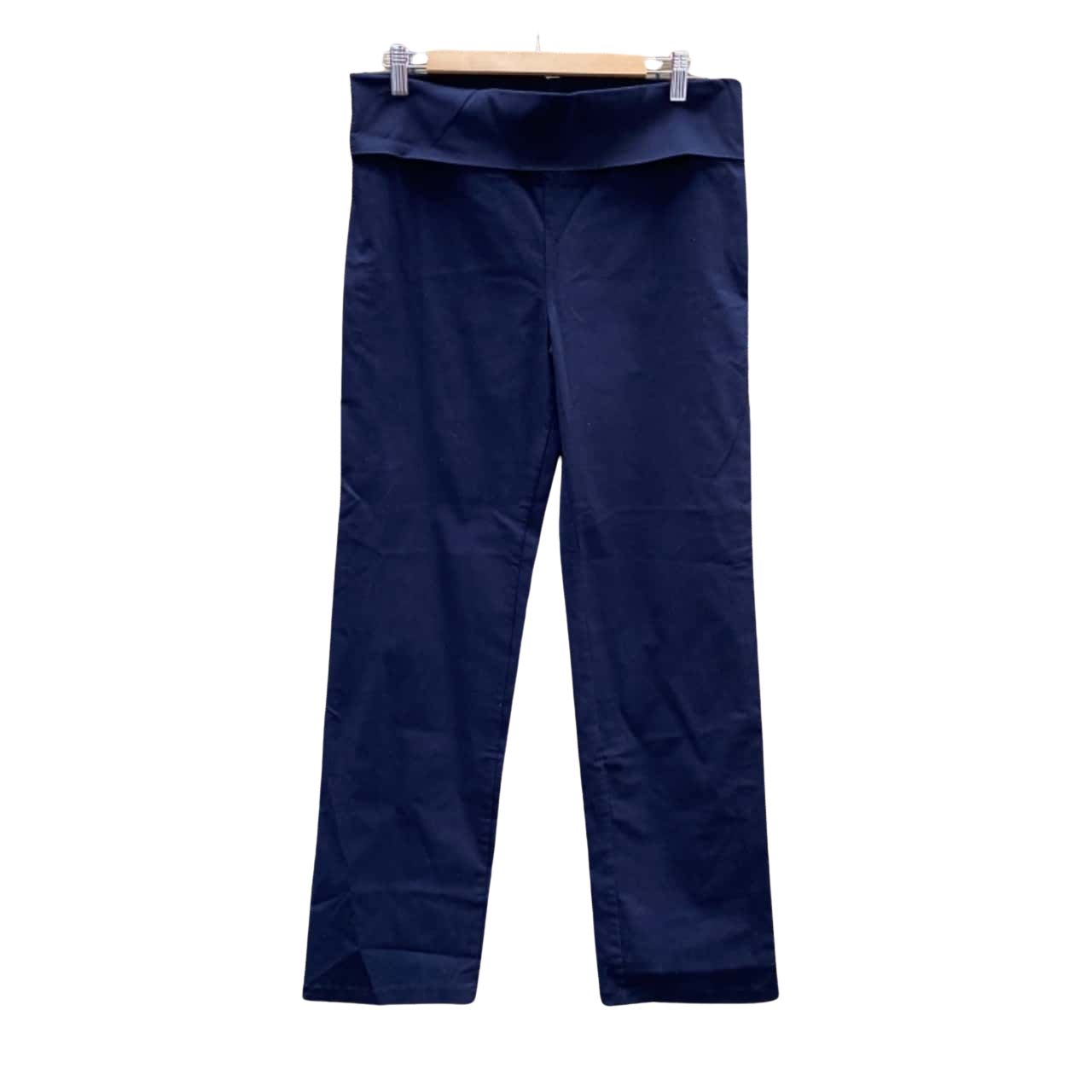 Pea in a Pod Womens Size 10 Navy Blue Fold Waist Pants