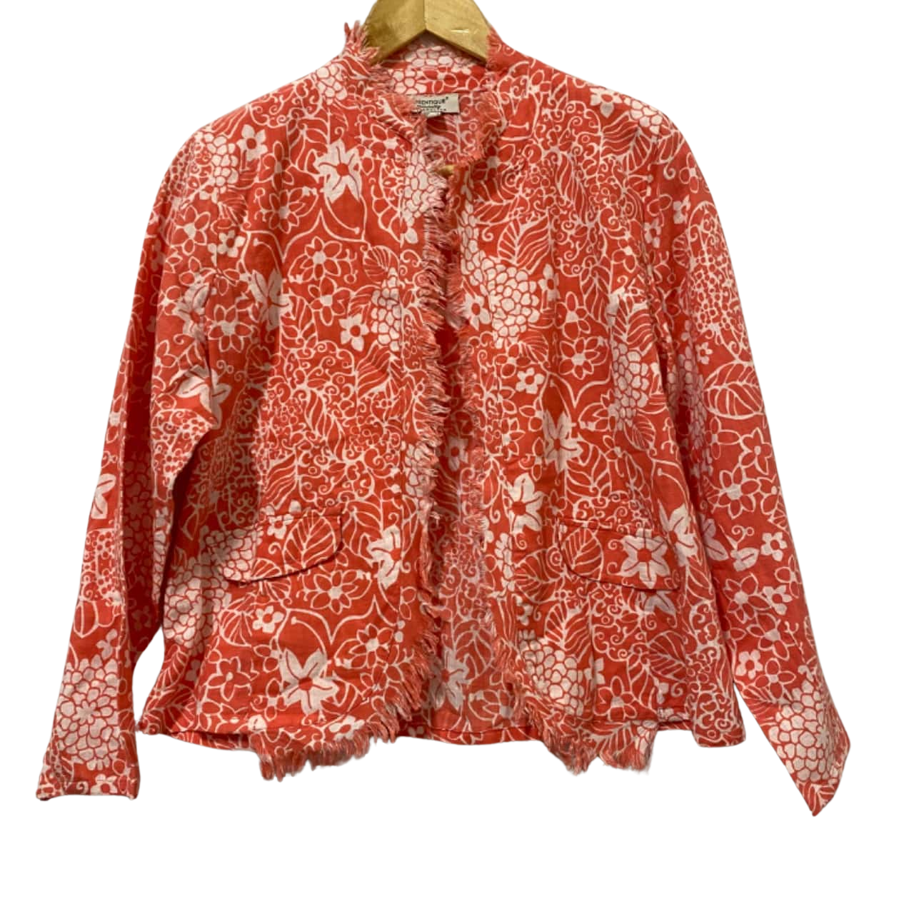 Orientique Womens Size 12 Short Sleeve Floral / Pink / Red (s)