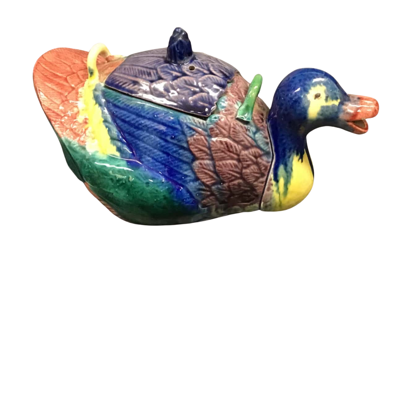 Beautiful Multicoloured Duck Teapot Approx 22 x 15cm