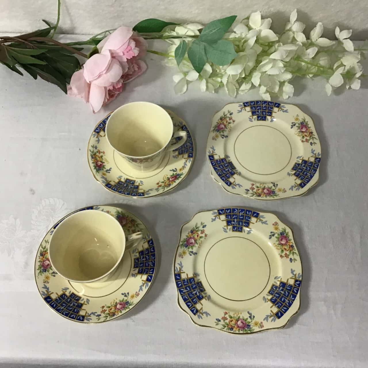 Vintage Royal Staffordshire A.J. Wilkinson Ltd Floral Honeyglaze Cup ...
