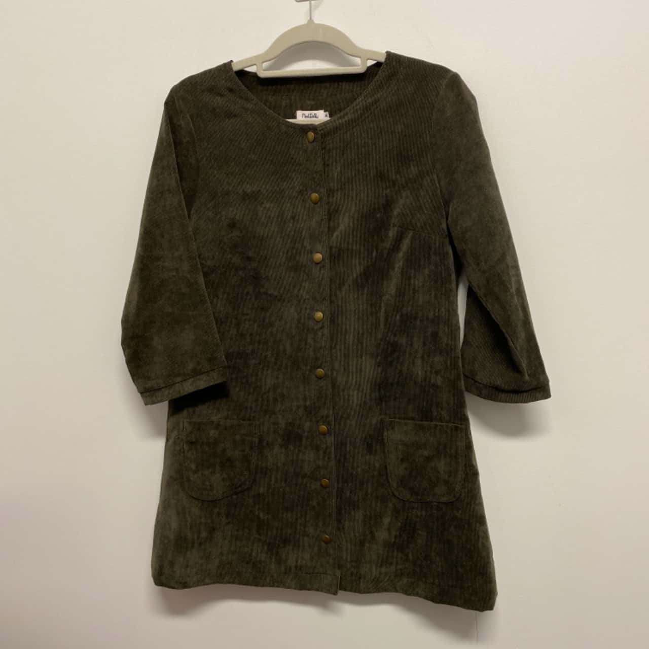 Mod Dolly Womens Size M Mini Dress Khaki (s)
