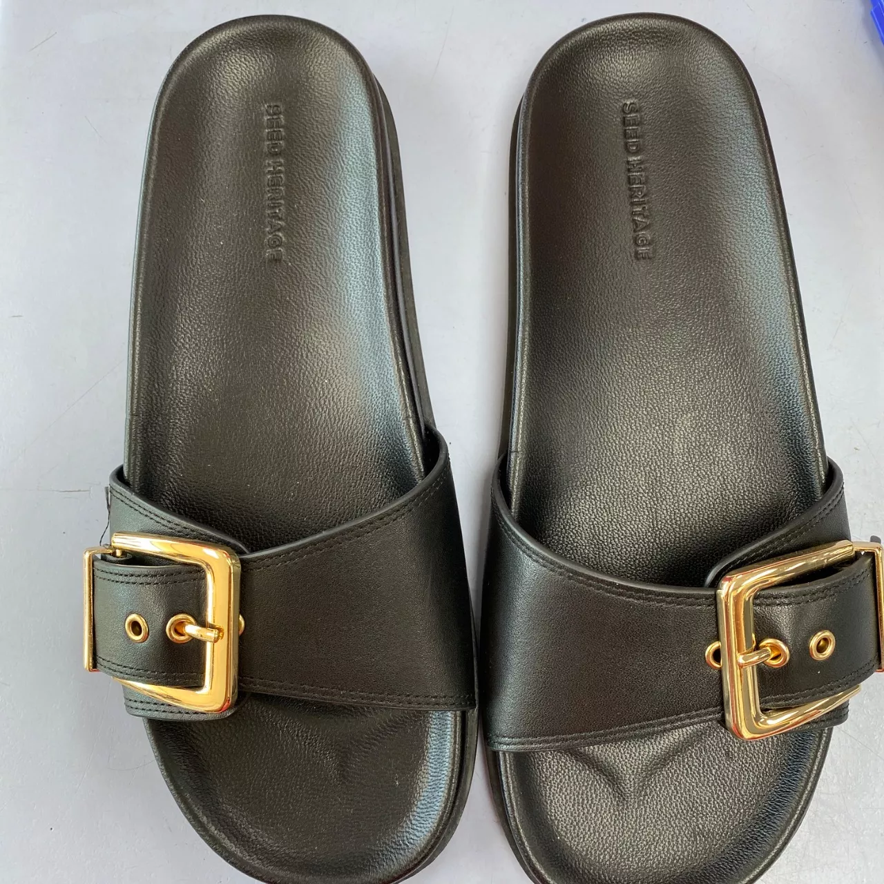 Seed Heritage Black Sandals Size 39 (s) - New With Tags | Salvos Stores