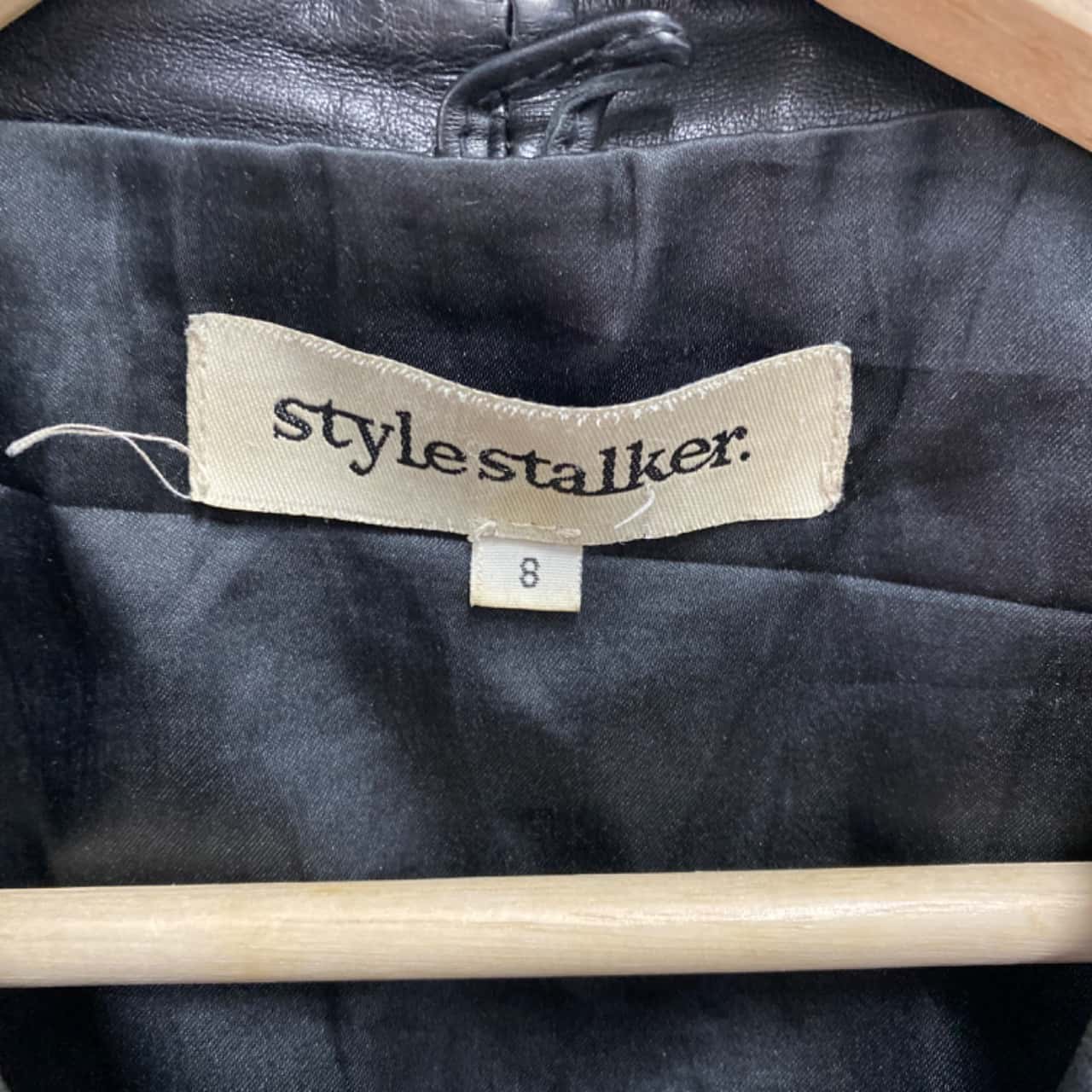 Style Stalker Womens Size 8 Leather Jacket Black