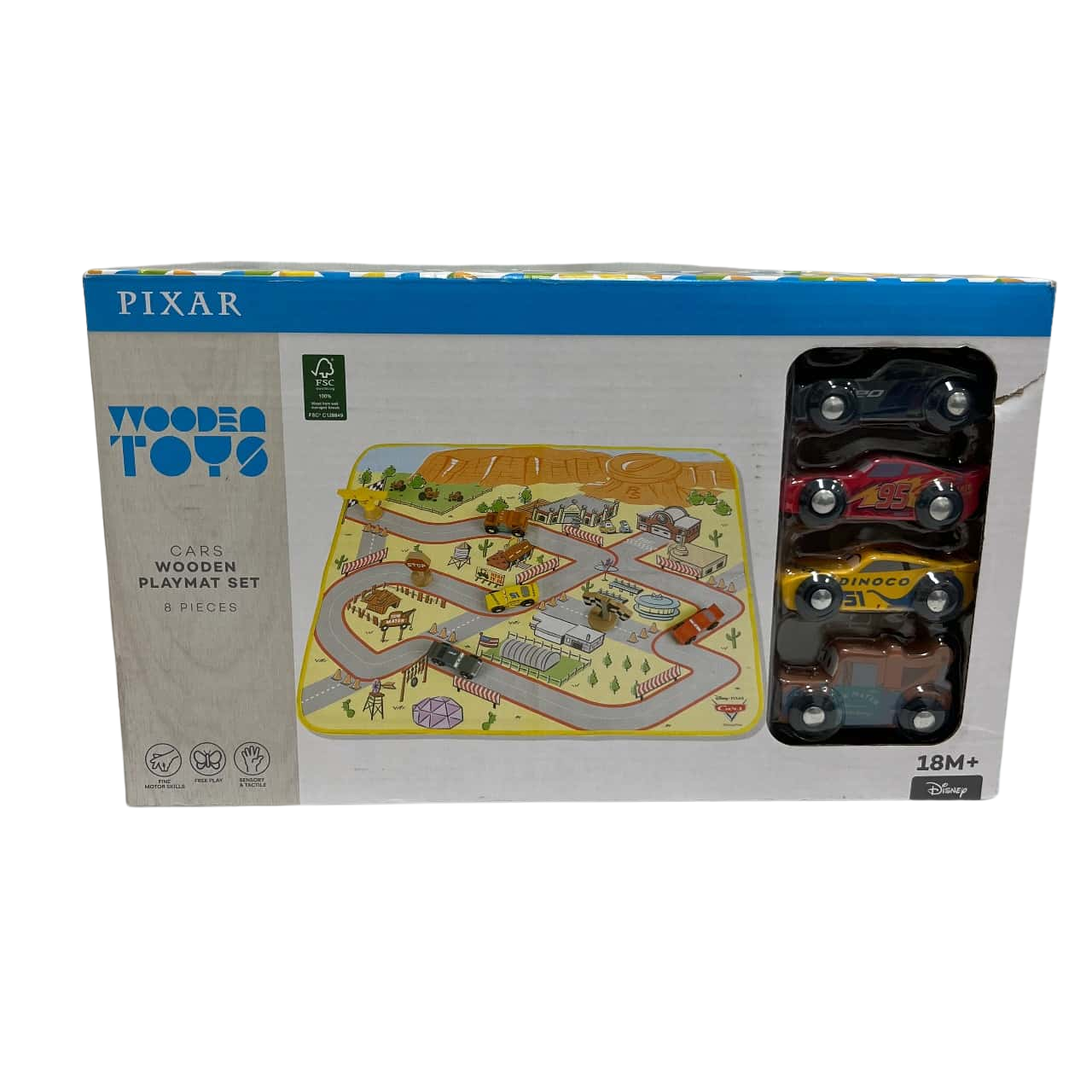 Pixar cars wooden toys & mat set(s)