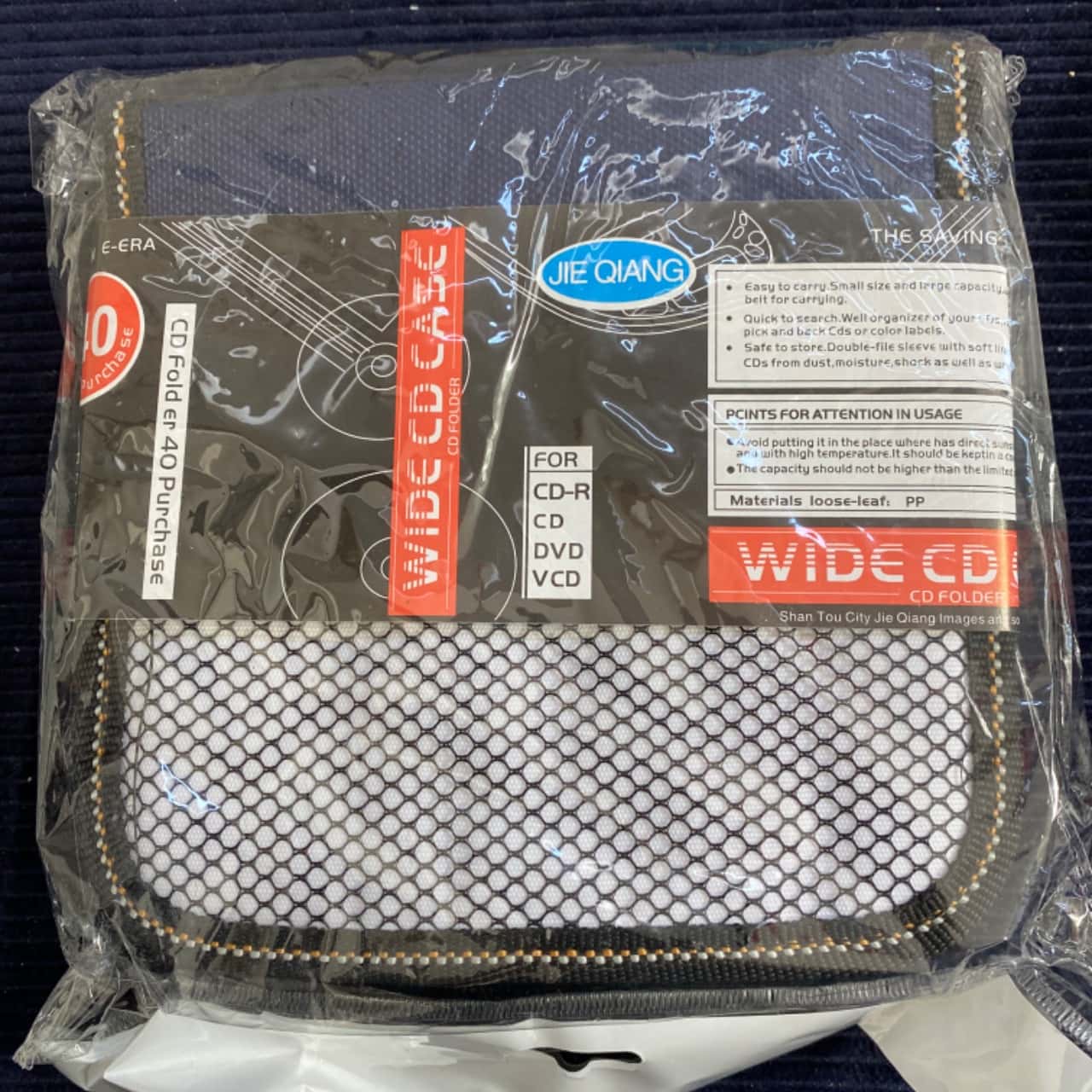Portable wide CD wallet