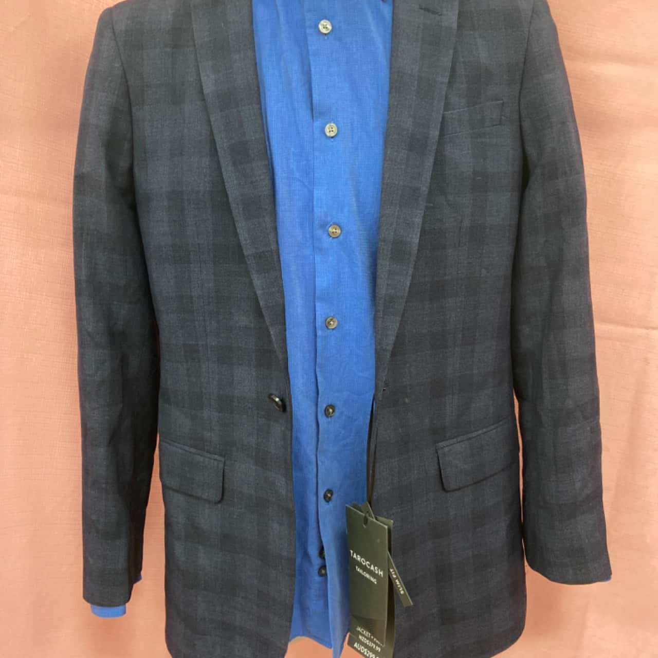 Tarocash Mens Size 32 Suit Jacket Navy Blue