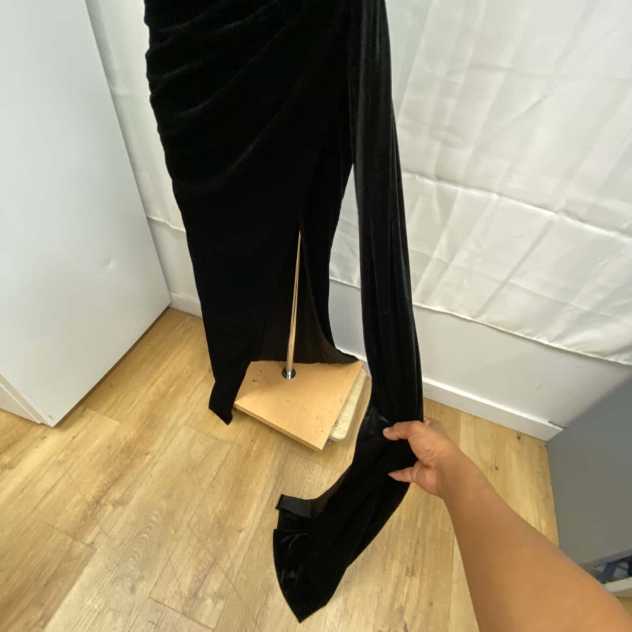 Miss Circle Women's Red Carpet Dress/Falling Drape/Slip One Leg/Velvet ...