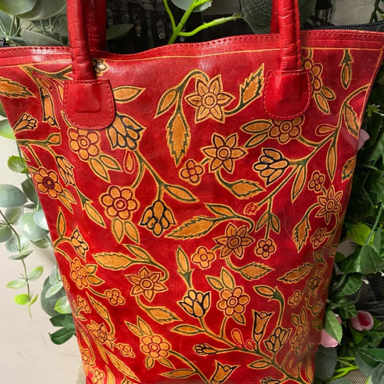 Womens Red Bag “Goat Hide” 30cm x 32cm(s)