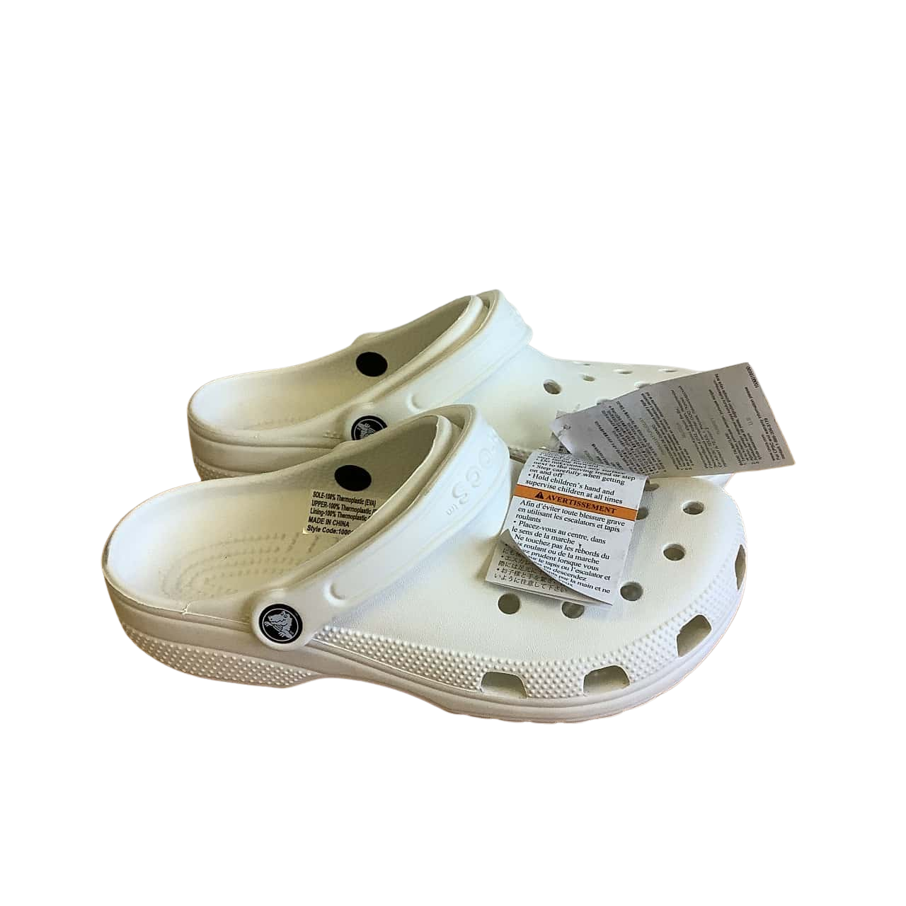 BNWT Crocs Unisex Size W6 /M8 Classic Clogs White