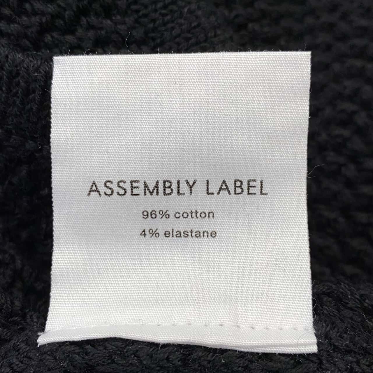 Assembly Label Black Knit Dress Size 8