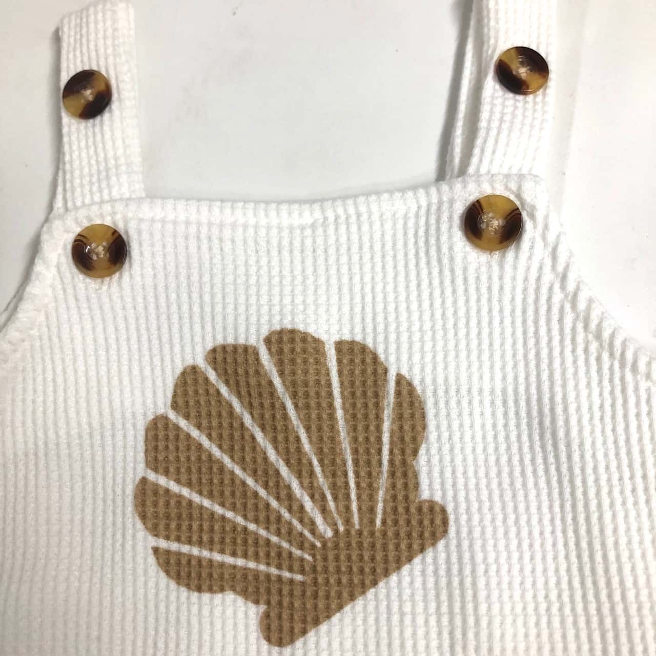 Baby Size 6-12m Playsuit Brown / Cream - New