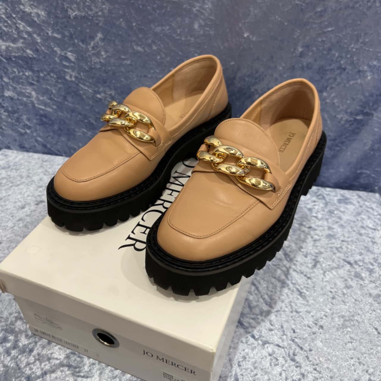 Jo Mercer Womens Beige Leather Urban Shoes Size 37