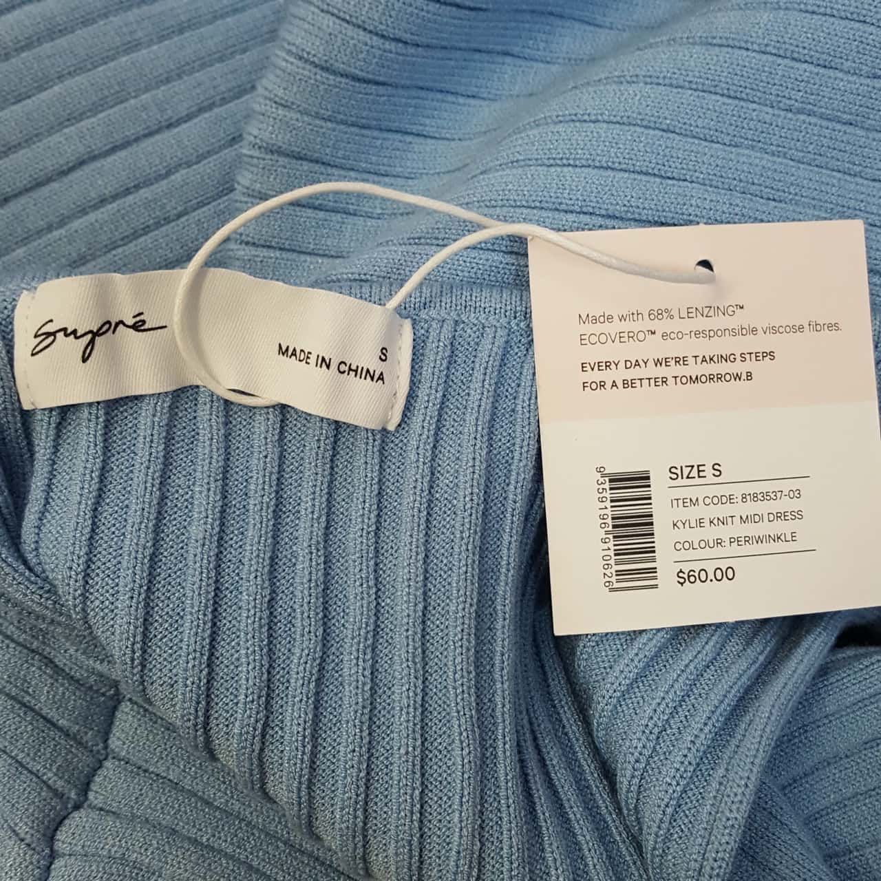 Supre Kylie Knit Blue Sleeveless Maxi Dress Women's size S(s)