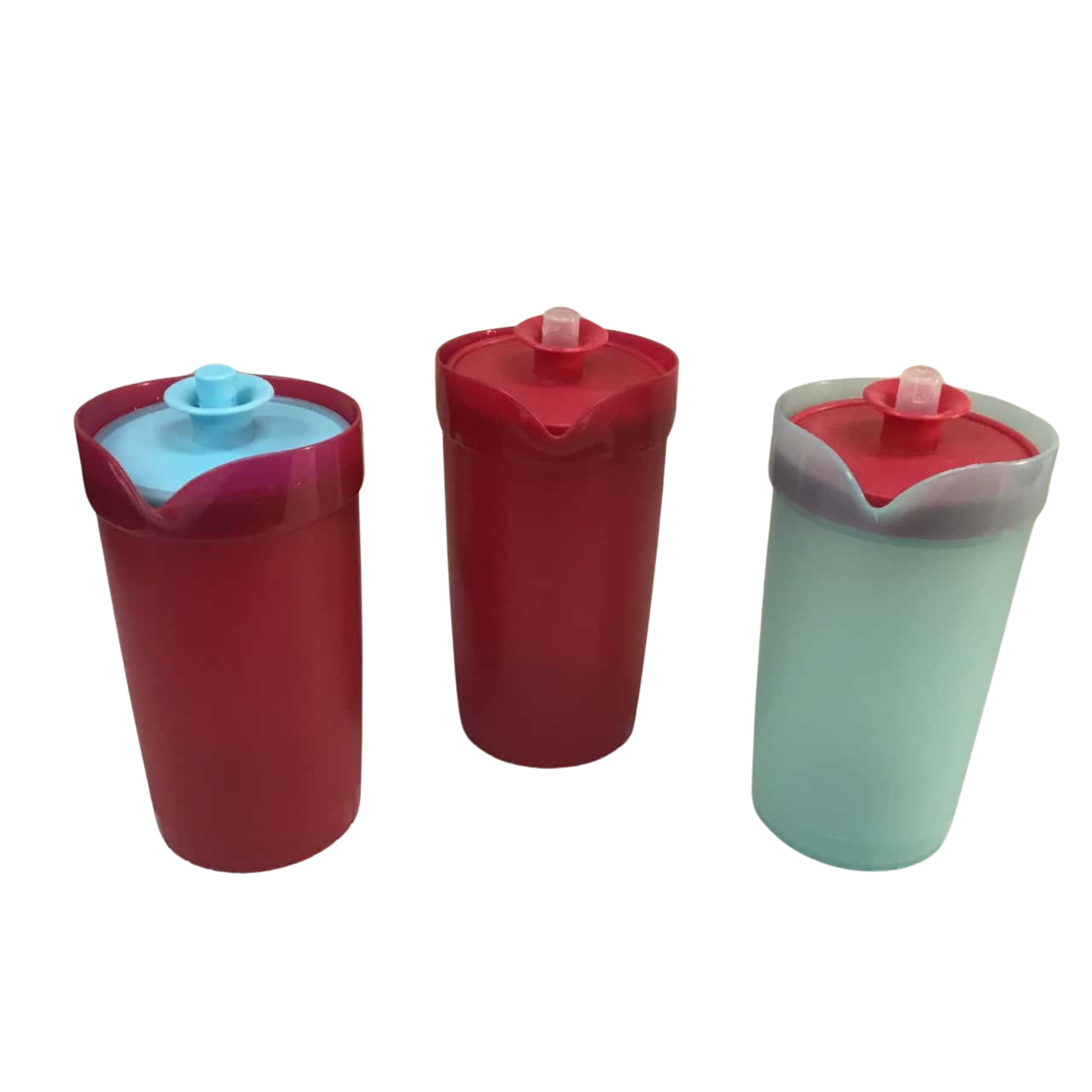 Vintage Miniature Tupperware Jugs with Lids Approx 13cm high