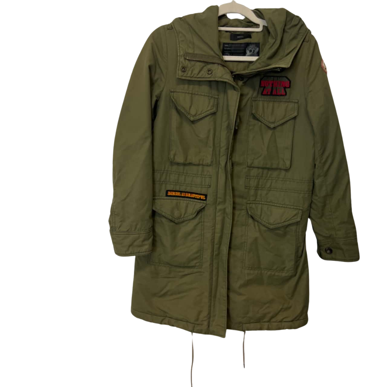 Diesel Size M Front Zipper Green Jacket