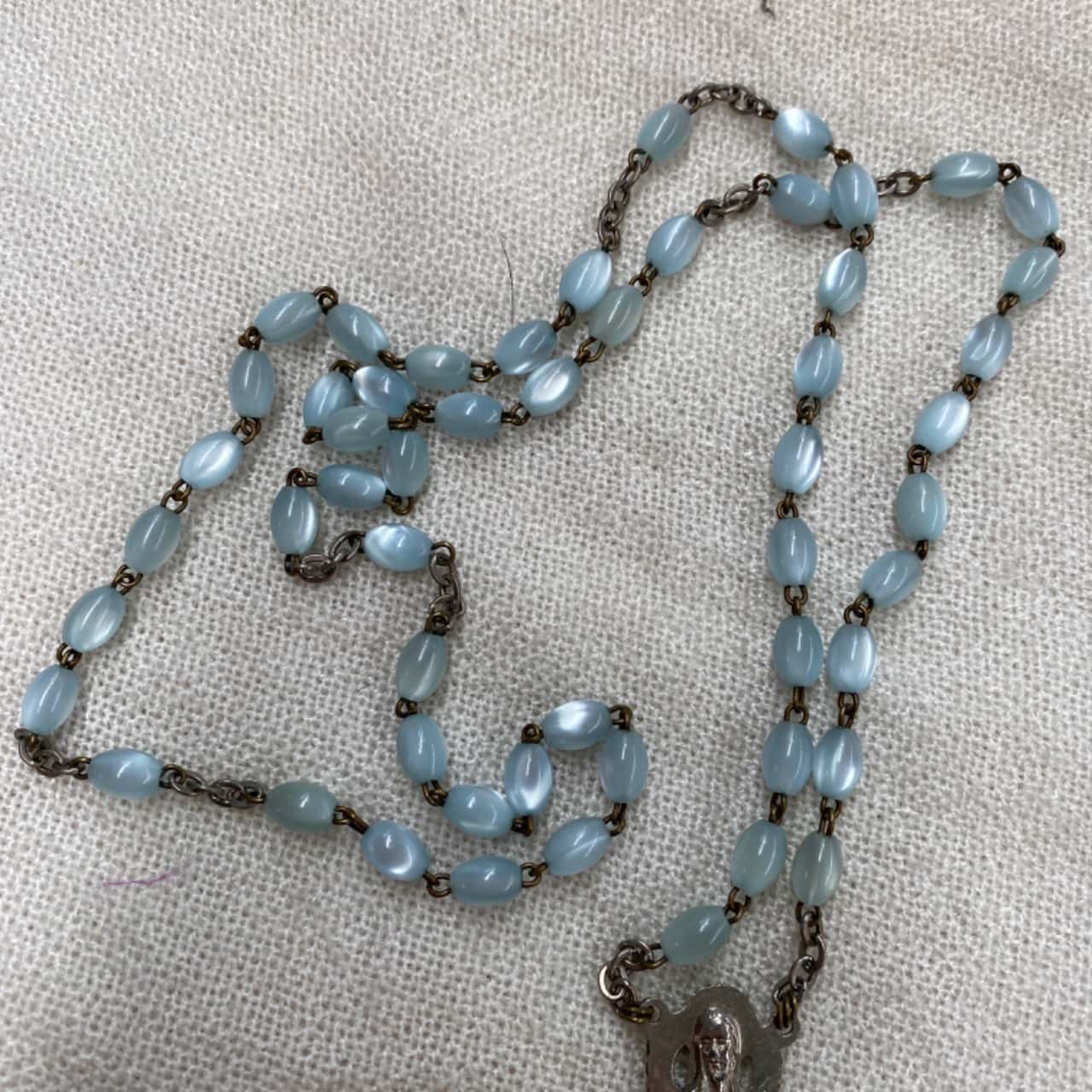 *New Year SALE* Blue Plastic Bead Rosary Necklace (s)