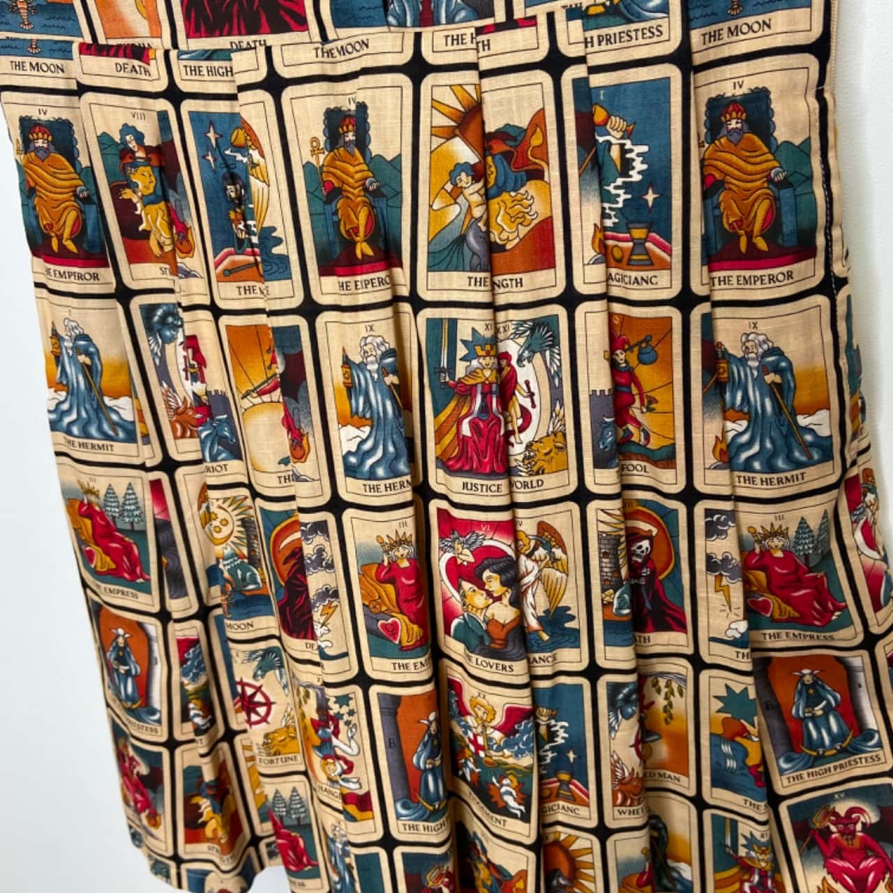 Dangerfield Womens Size 8 Midi Short Sleeve Tarot Card Dress