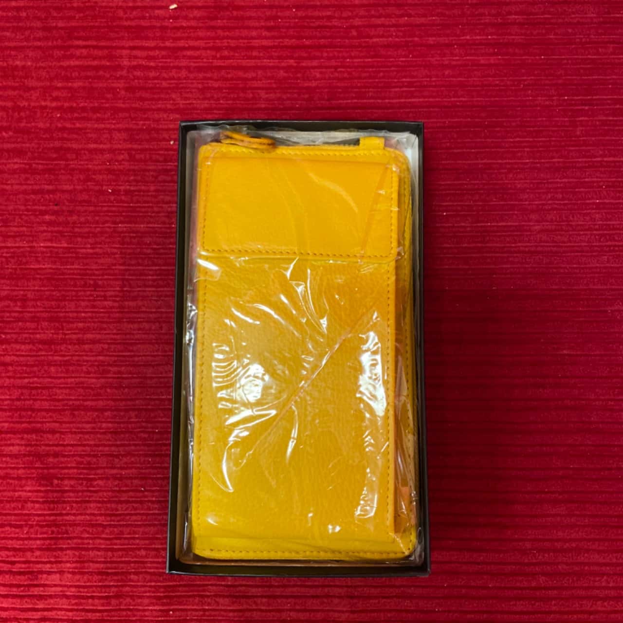 Womens Yellow Outback Leather Products RFID Shoulder Phone and Card ...