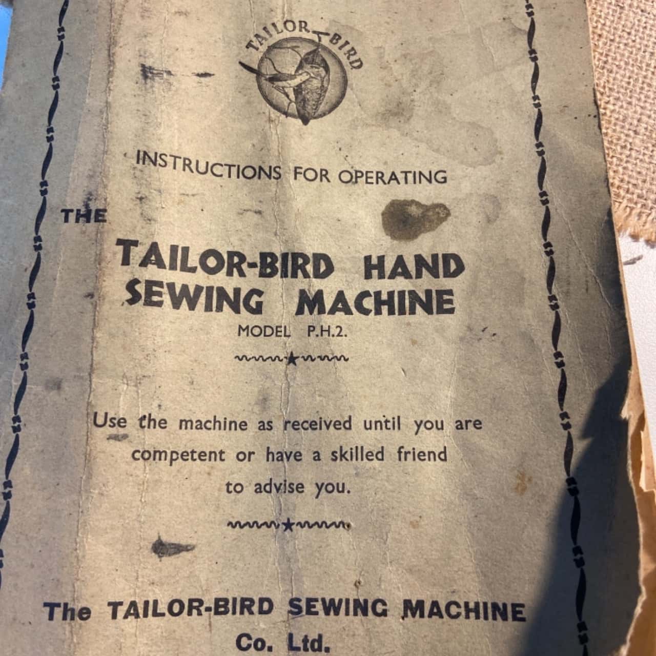 Tailor Bird Hand Sewing Machine