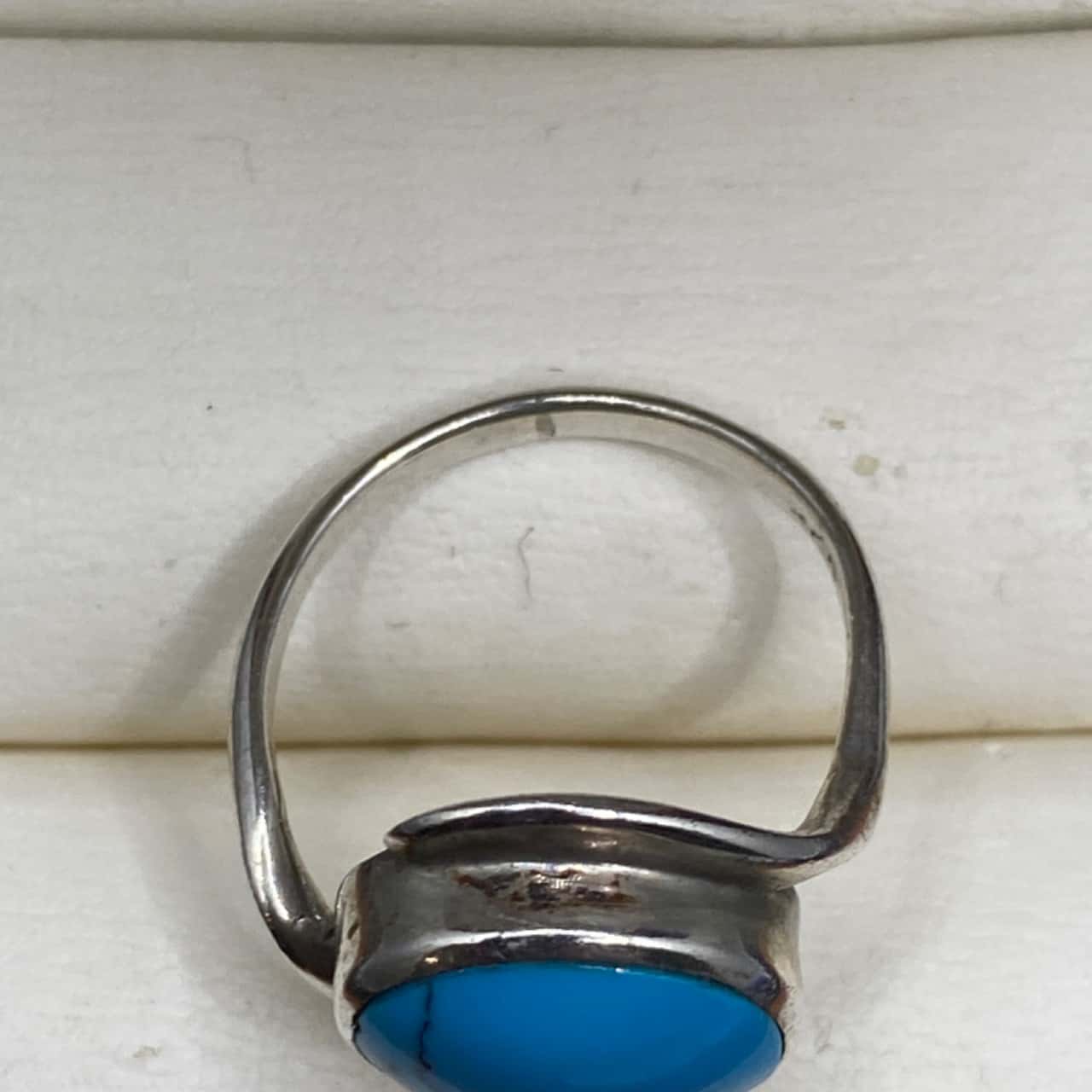 Womens Dyed Howlite Rings Blue / Silver