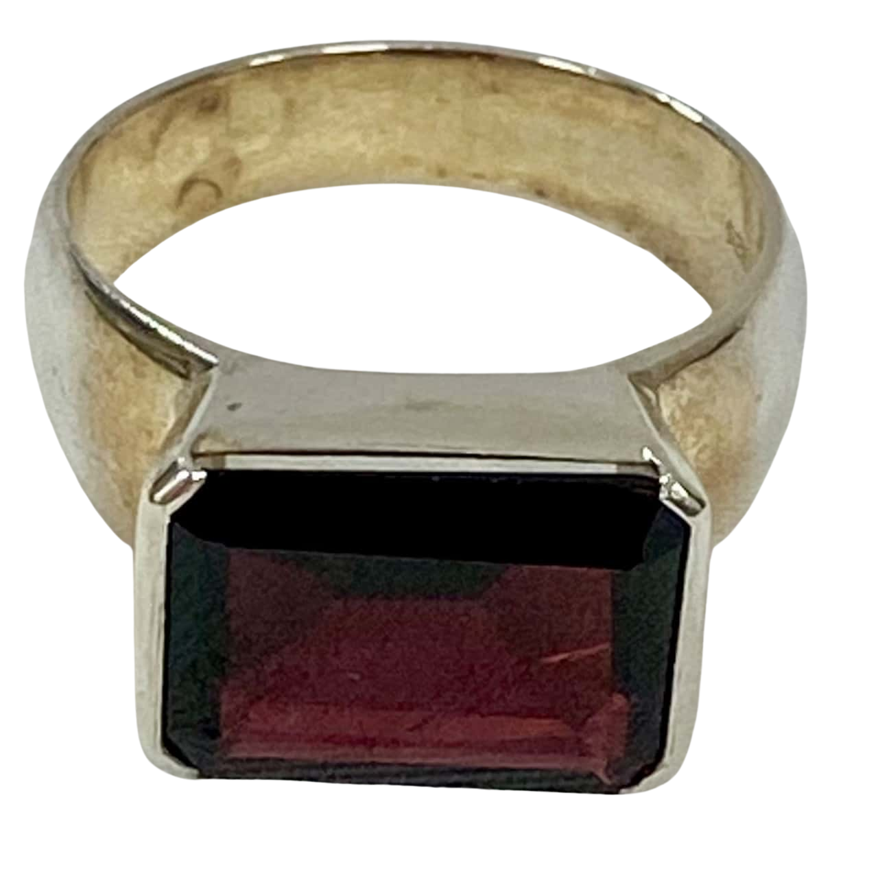 925 Silver Ring with Large Rectangular Stone(s)