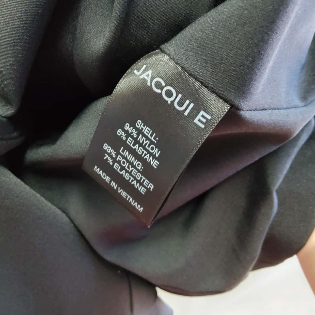 Jacqui-E Womens Size 10 Trench Coat Black (s)