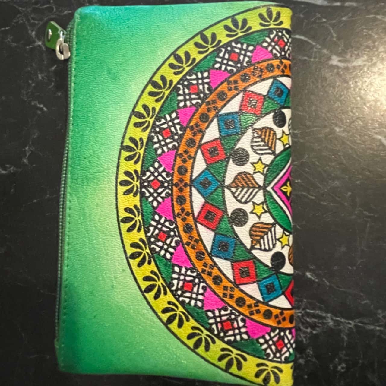 Womens Purse Green / Multicoloured / Pattern