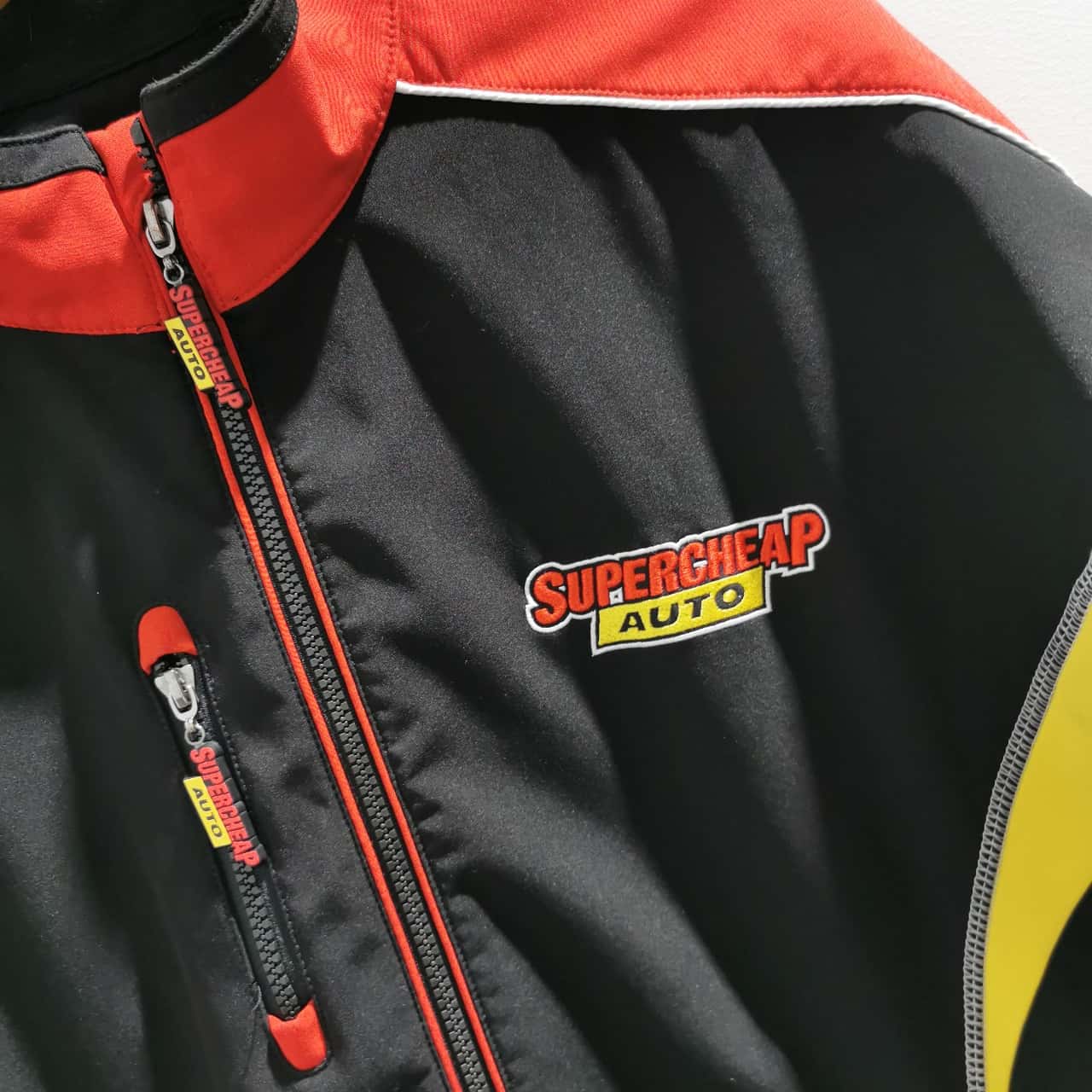 Supercheap Auto Racing Mens Size L Jacket Black / Red / White / Yellow (s)