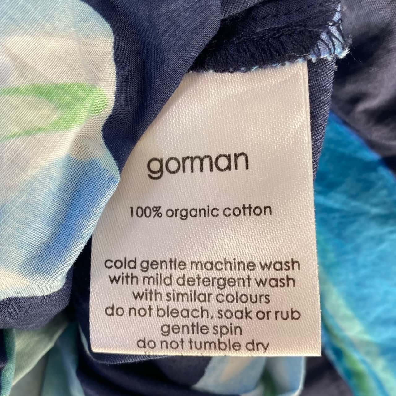 Gorman Over Sized Capri Length Shorts with Blue / Green Abstract ...