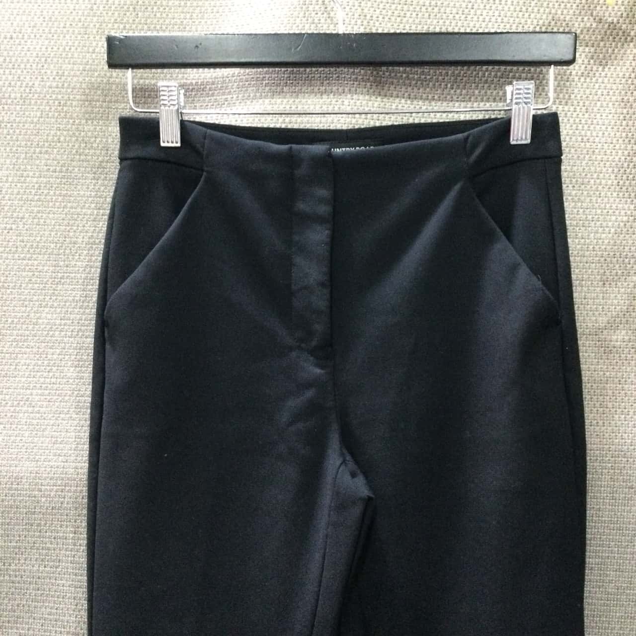 Country Road Womens Stretch Pants, Size 8, Black (s)