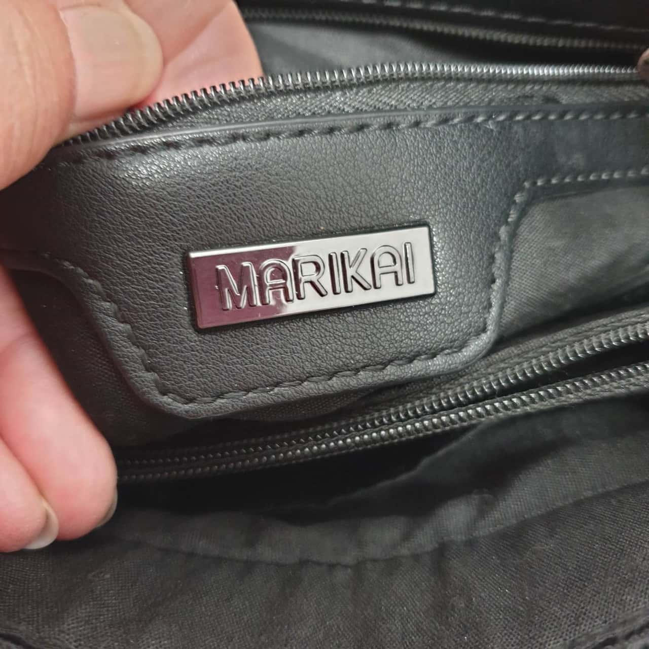 Marikai Super Cute Black Quilt Look Chevron Patterned Front With Black ...