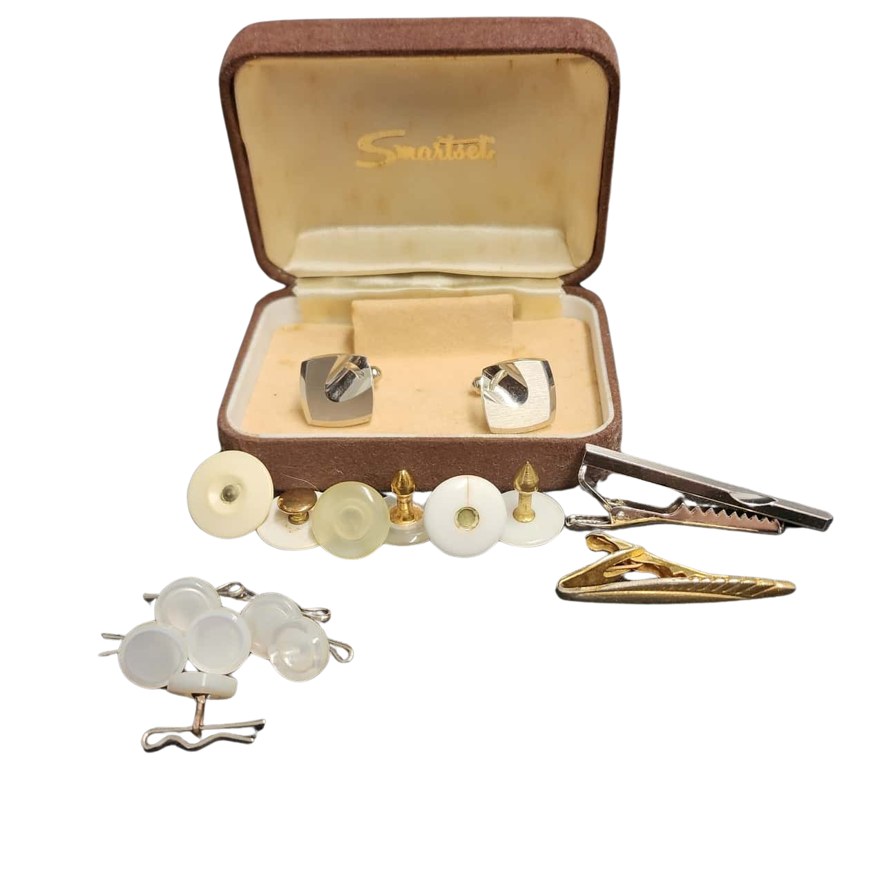 Mens dress collection, Cuff links, Tie clips, Shirt studs.(s)