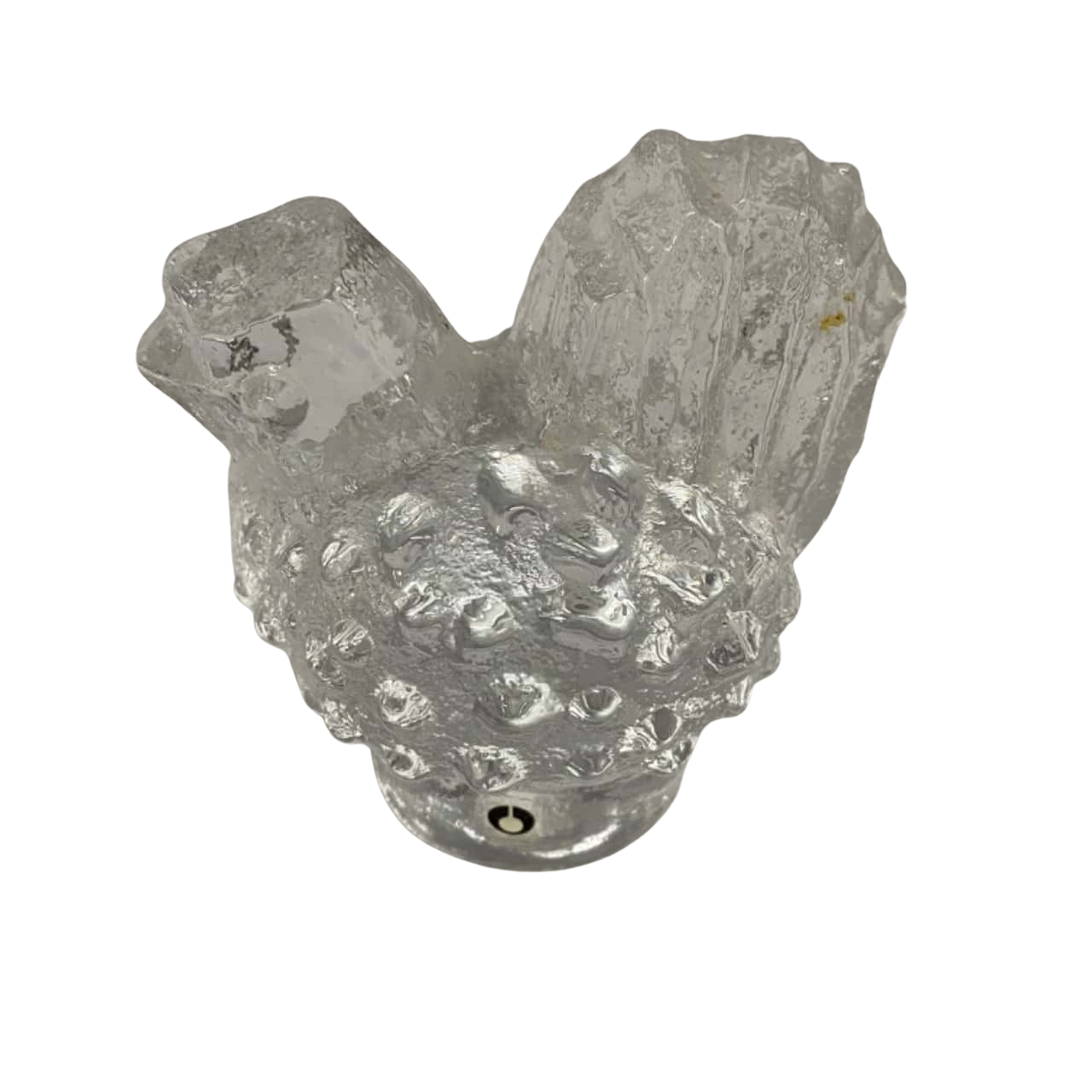 Pukeberg Glass Chicken Paperweight