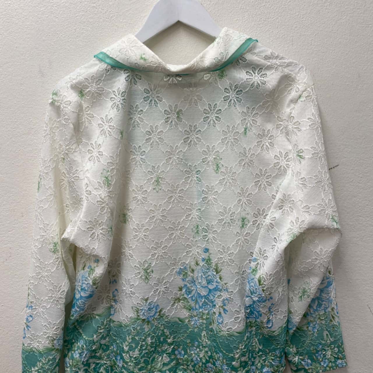 Fella Hamilton Womens Size XXL Long Sleeve Top Blue / Green / White
