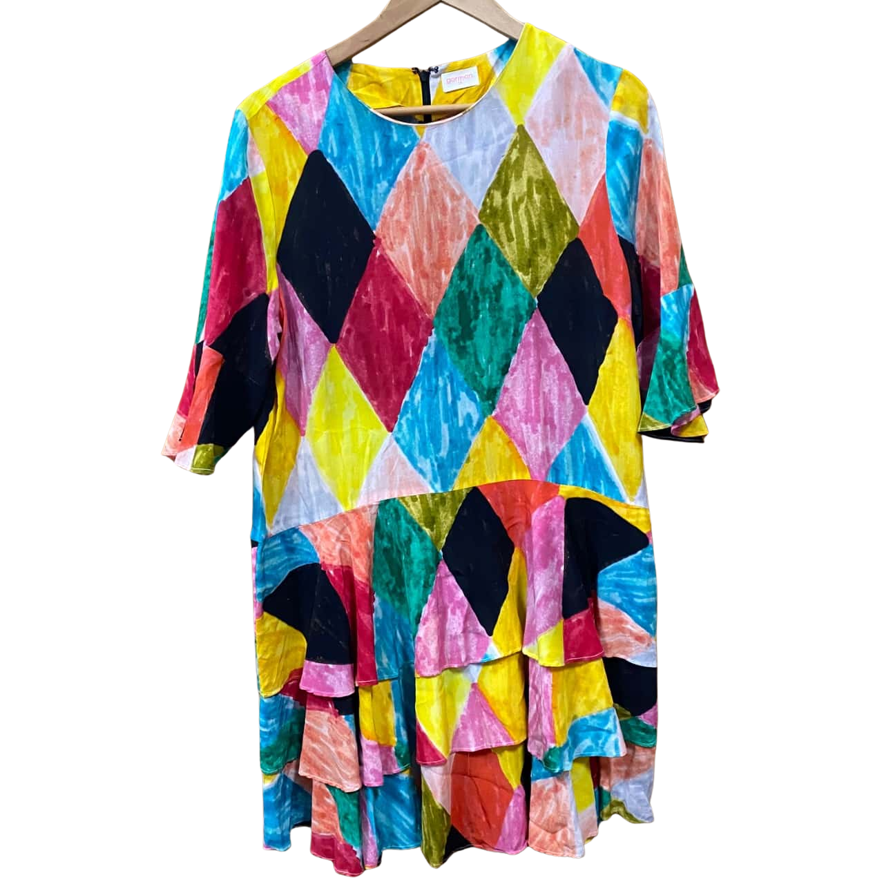 Gorman Diamond Pattern Silk Dress Size 14(s)