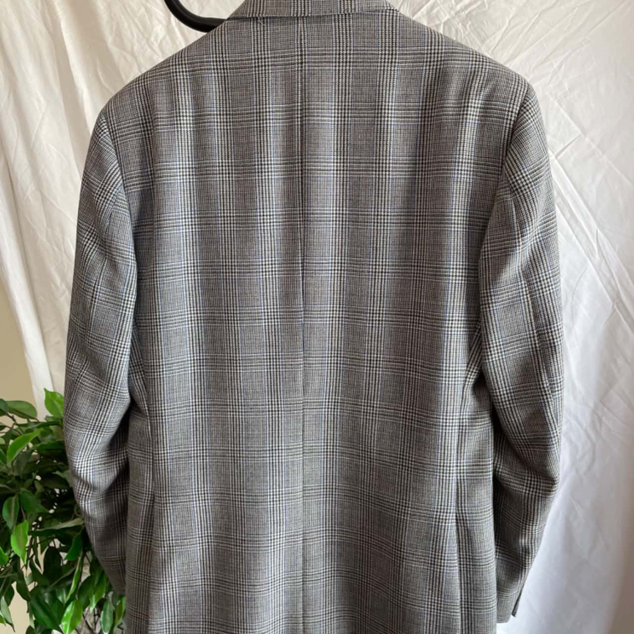 Burberrys Suit Jacket/Blazer Men’s Size 46R Grey/Checked(s)