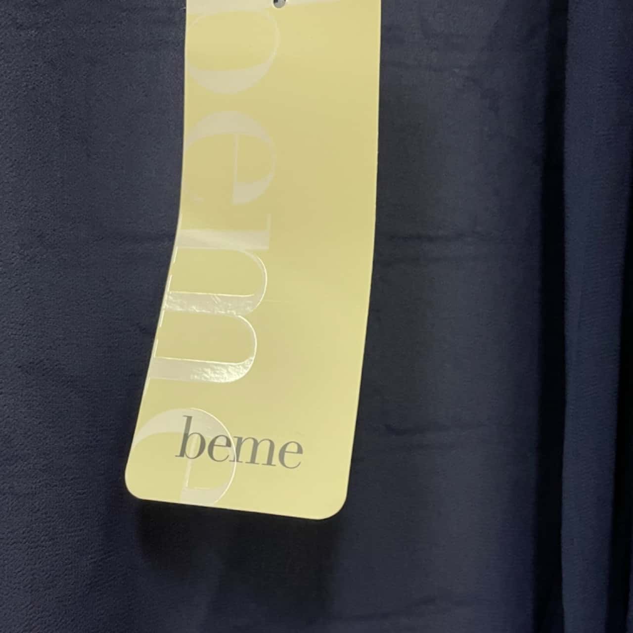 beme Womens Size 22 3/4 Sleeve Cober up Navy Blue (s)