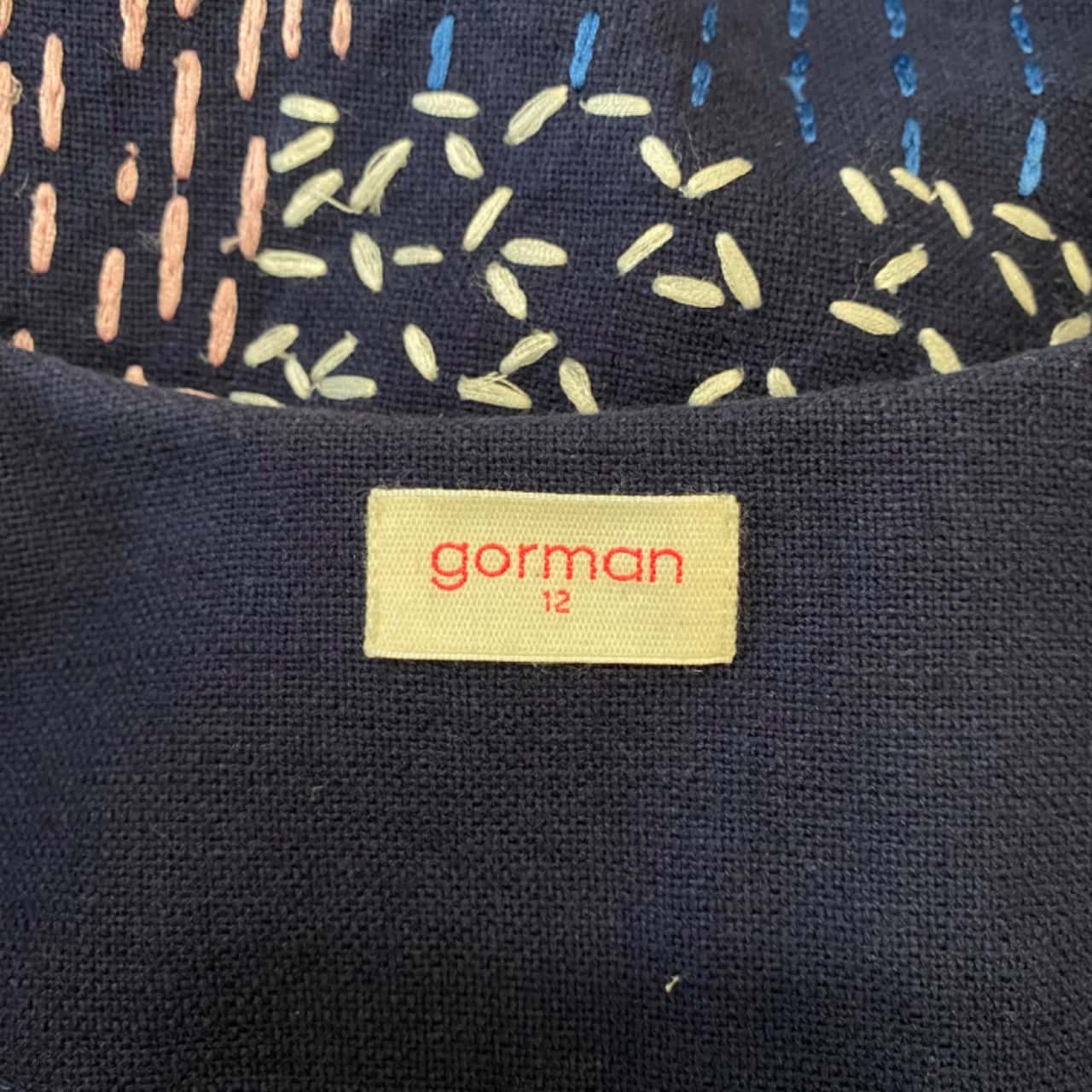 Gorman Navy Blue Embroidered Jacket Size 12(s)