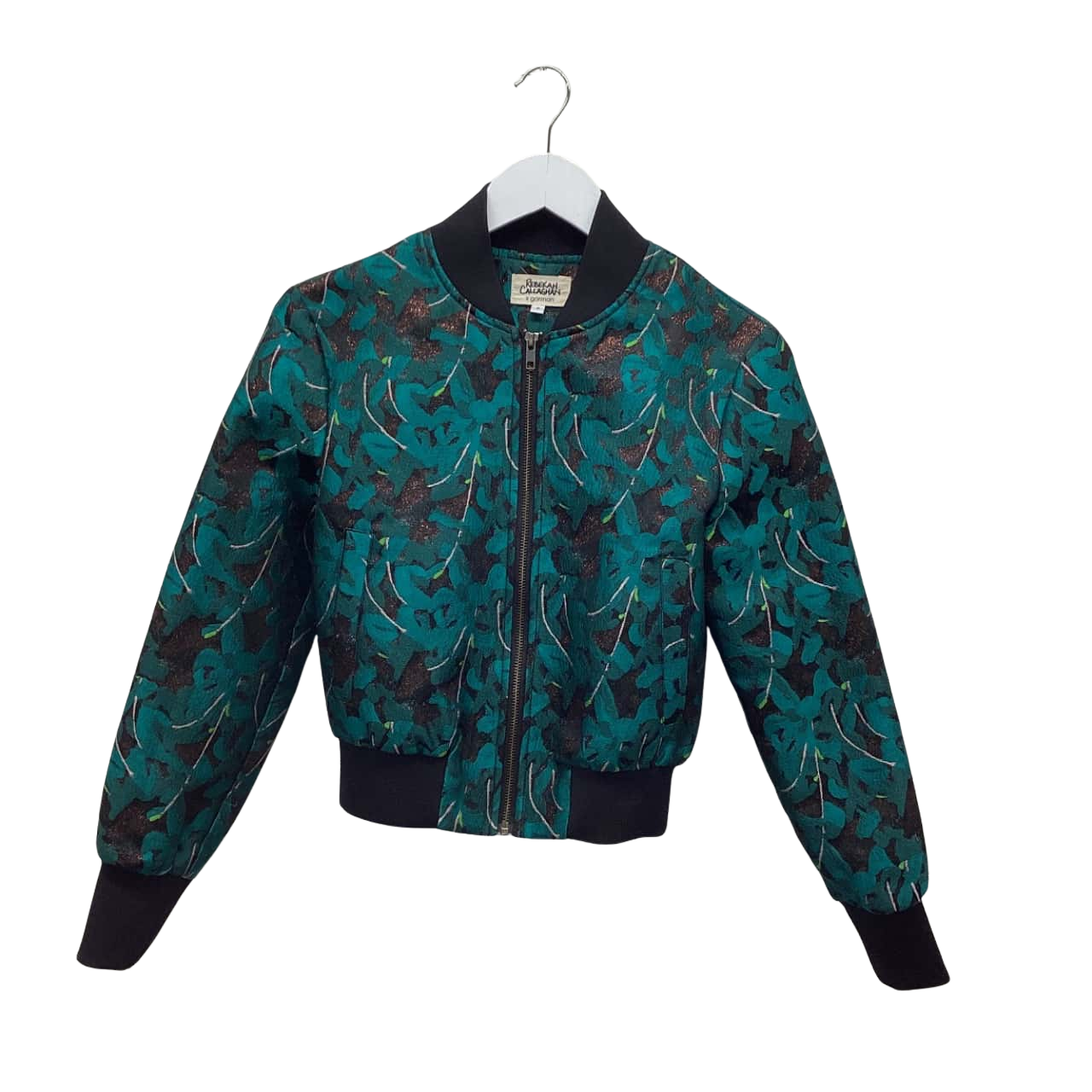 Rebekah Callaghan x Gorman Size 6 Teal Bomber Jacket