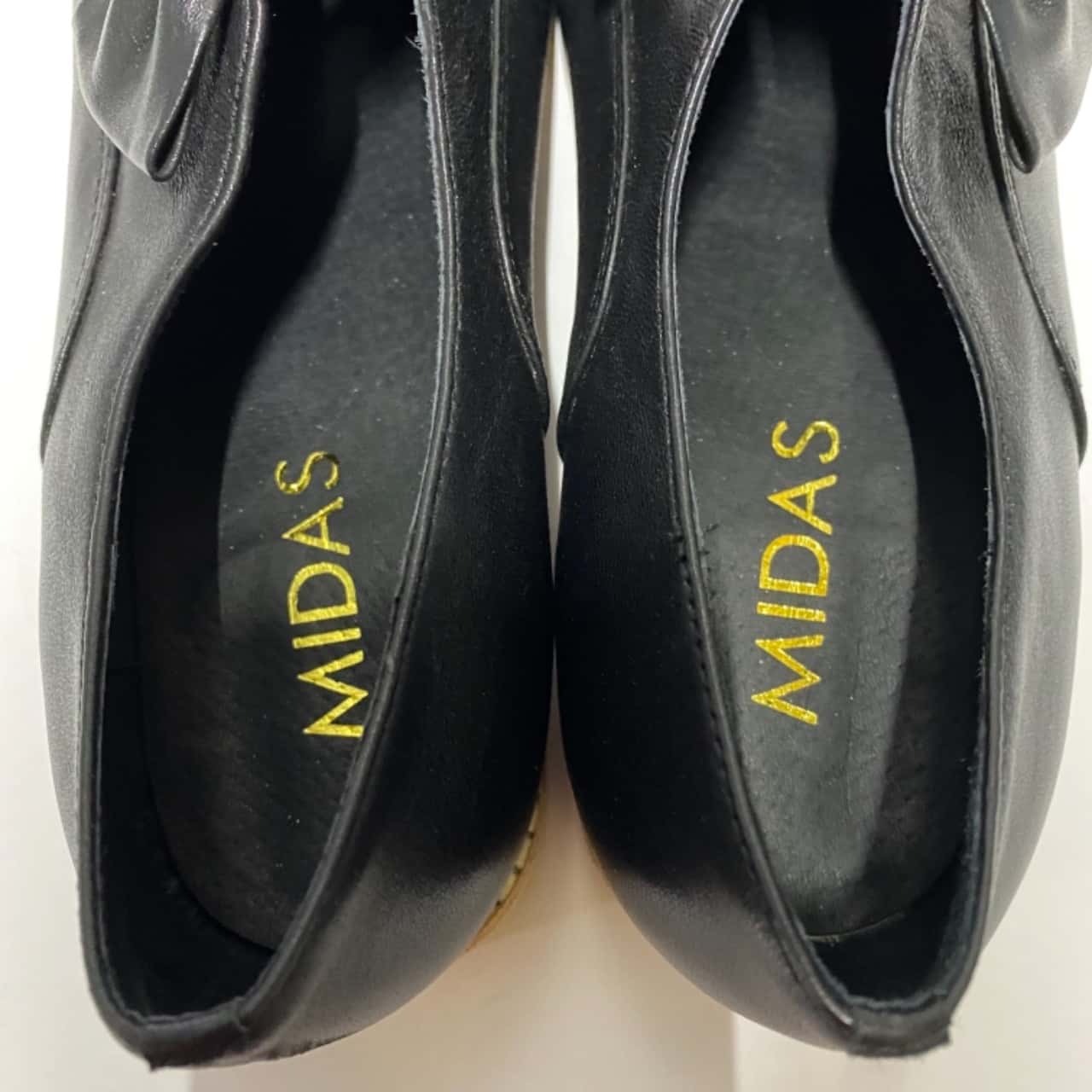 Midas Womens Size 39 Black leather shoes (s)