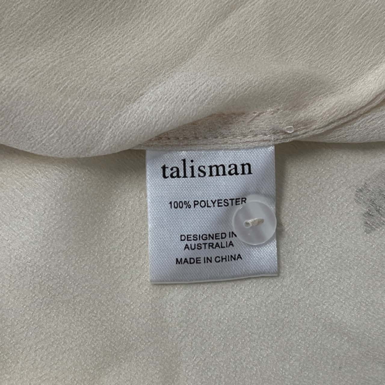 Talisman Cream ‘Freedom’ Sheer shirt Size S(s)