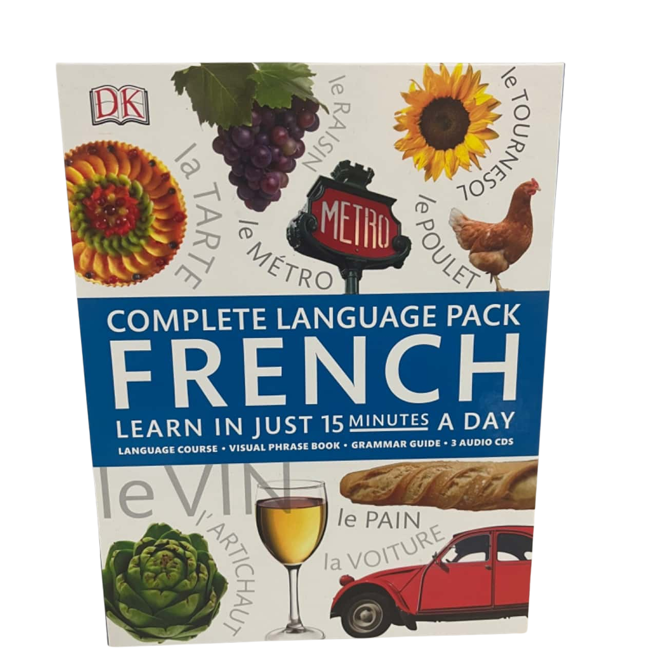 Complete Language pack French includes 3 audio cd’s(s)