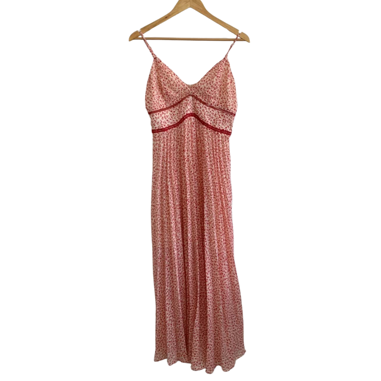 Bardot Size 10 Red Floral Maxi Dress