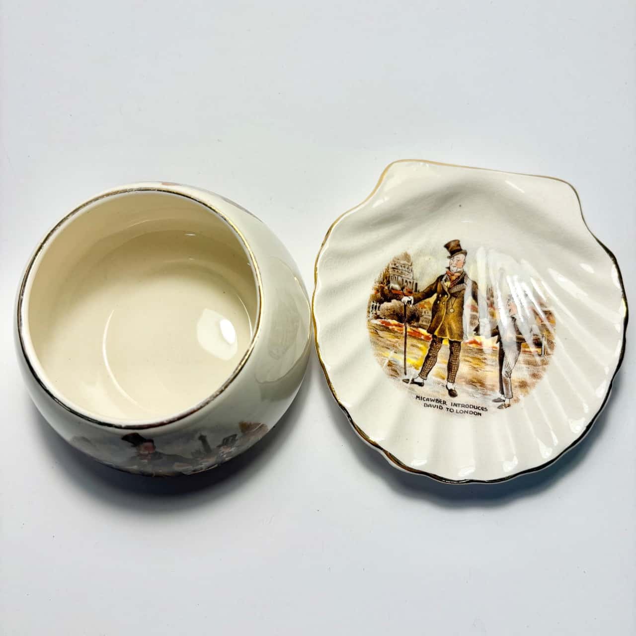 Vtg. Set of 2 English Ware by Lancaster & Sandland Ltd. Sugar dish ...