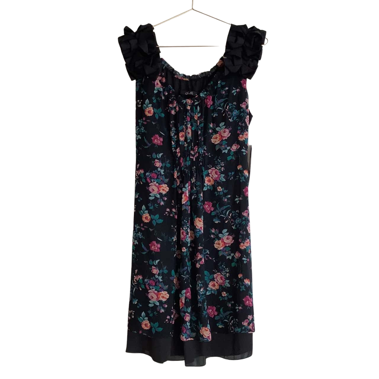Stella Brand New Black Floral Dress. Size 14